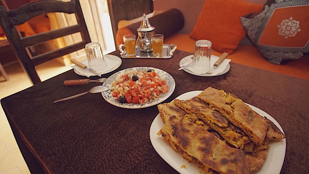 Restaurant in Merzouga Riad Ouzine,dinner in hotel or camp Sahara desert